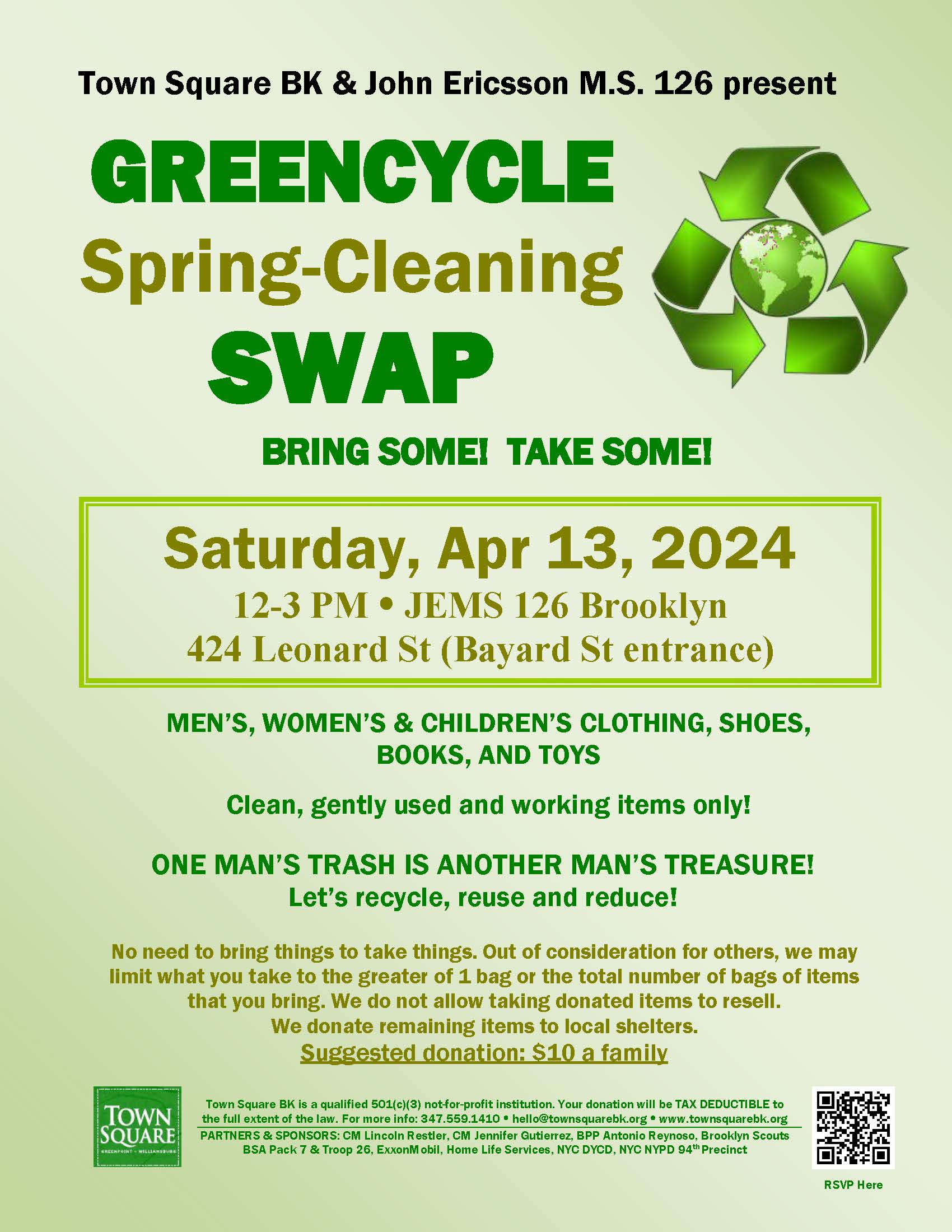 Greencycle "Spring Cleaning" Swap - Go Green Brooklyn
